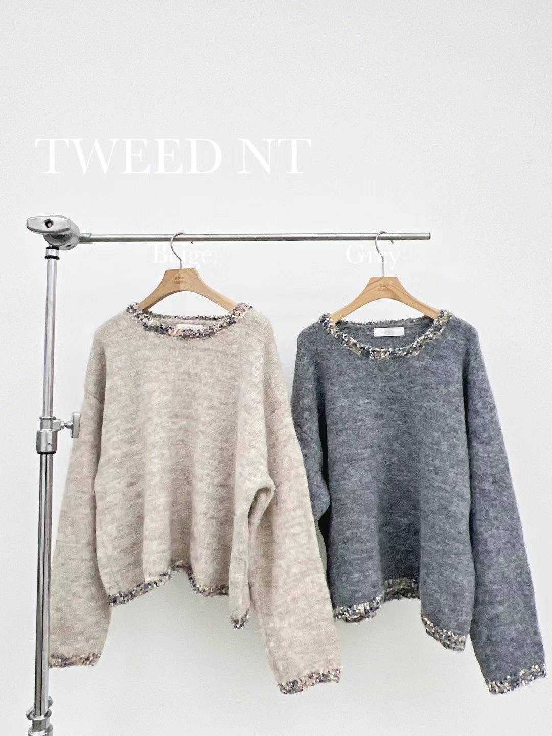 Tweed Knit Top