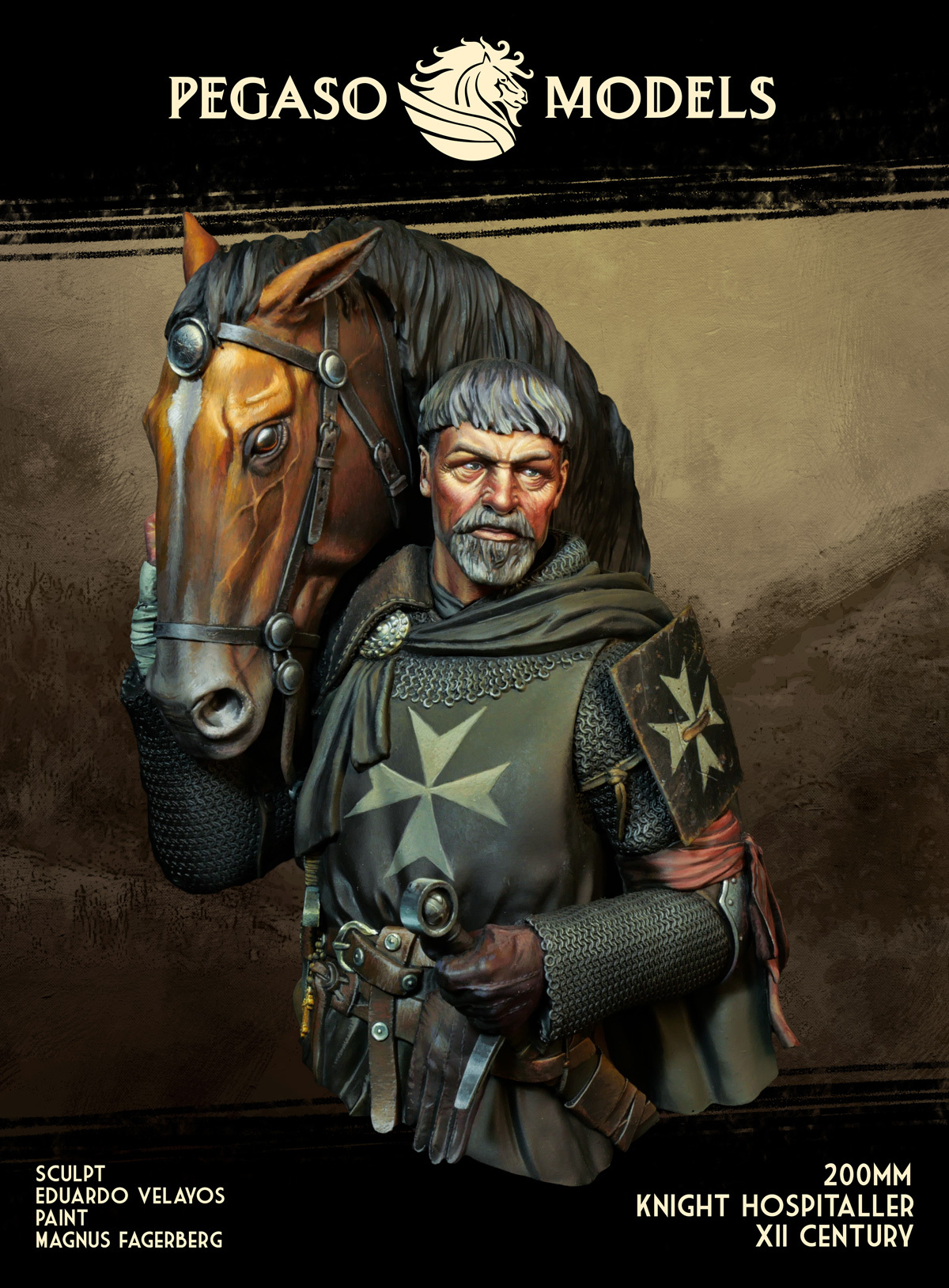 Pegaso - Knight Hospitaller XII Century 1/9 bust