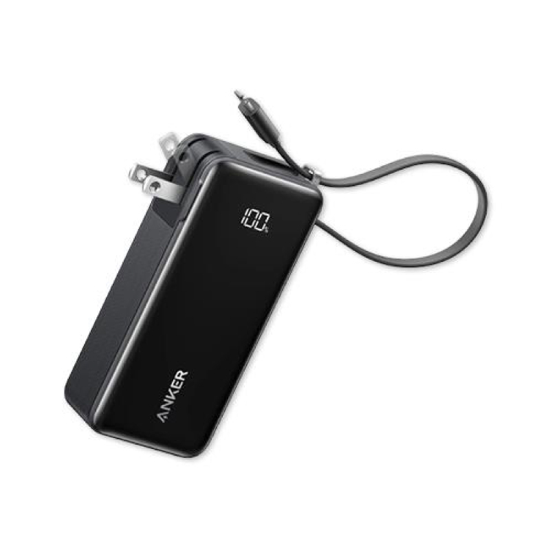 Anker A1637 10000mAh 30W 自帶線 自帶插頭 快充 行動電源 TypeC 迷你 行充