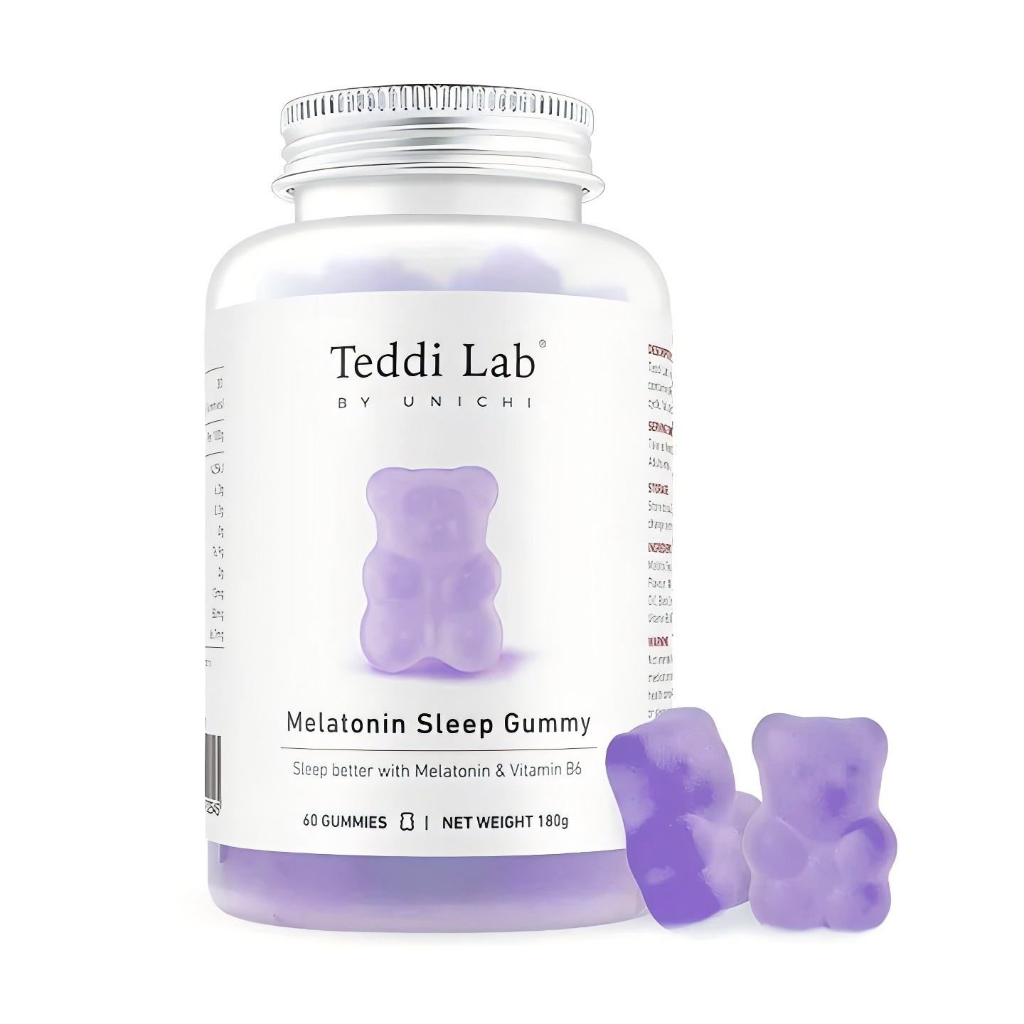 『快閃』改善睡眠 褪黑素睡眠軟糖 60粒|澳洲Unichi Teddi Lab Melatonin Sleep