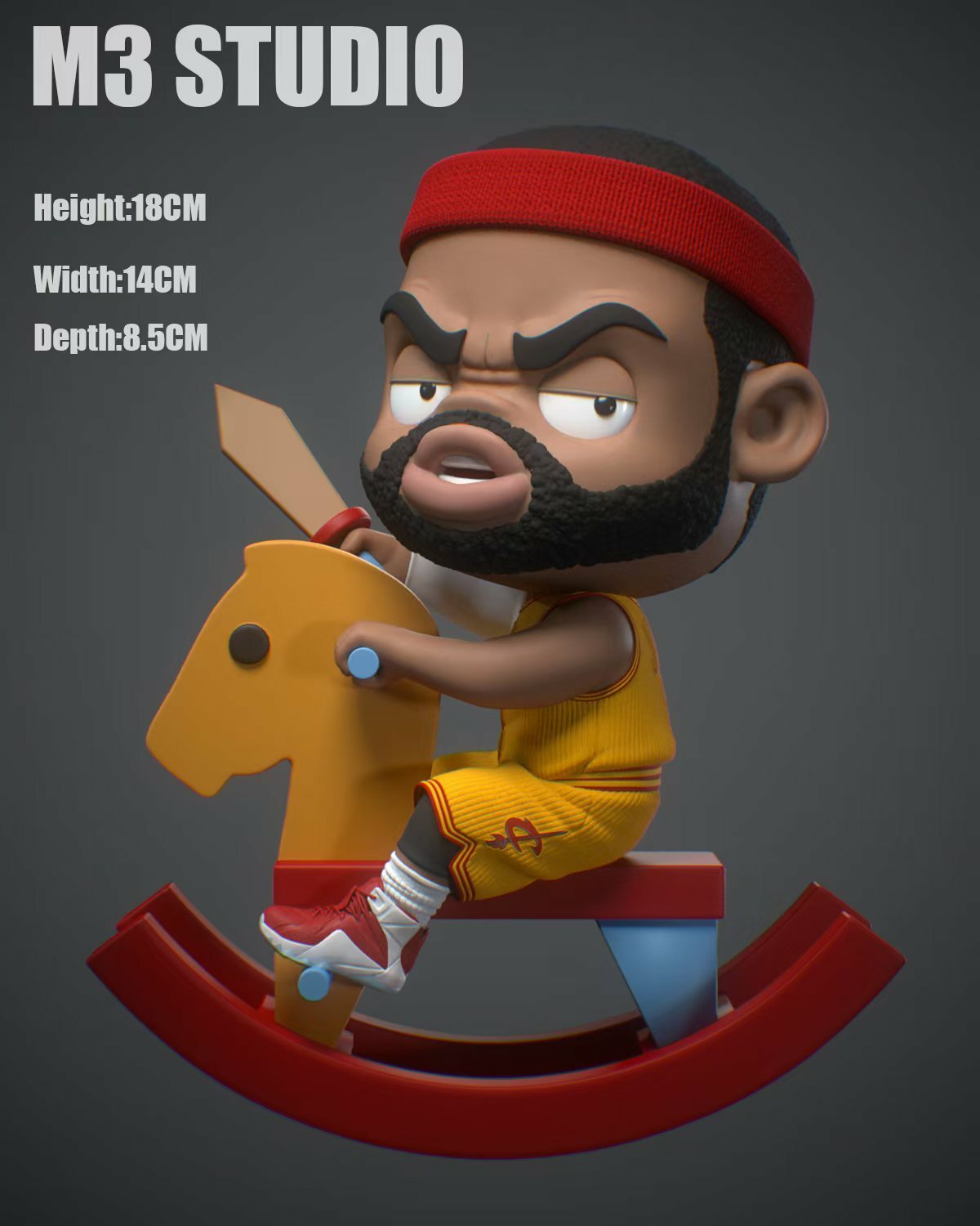 【GK預購】M3 Q版詹姆斯騎木馬｜NBA