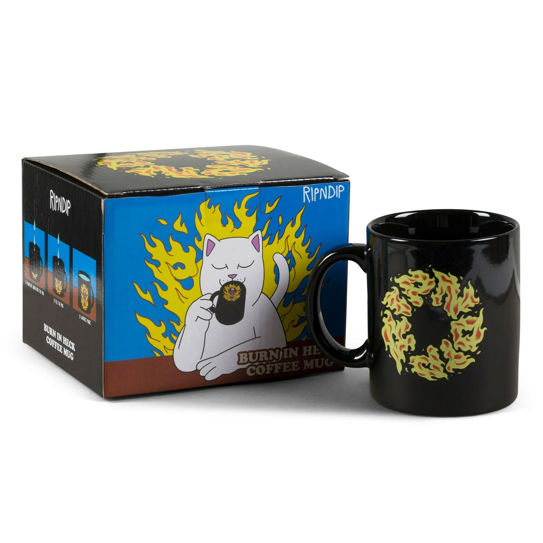 RIPNDIP BURN IN HECK COFFEE MUG 中指貓 馬克杯