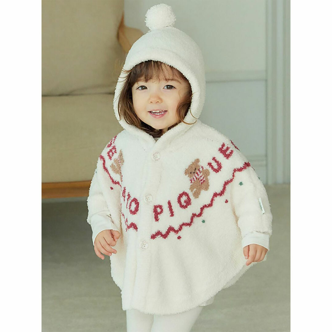 【gelato pique】【BABY】Baby Moco小熊針織斗篷 PBNT245168
