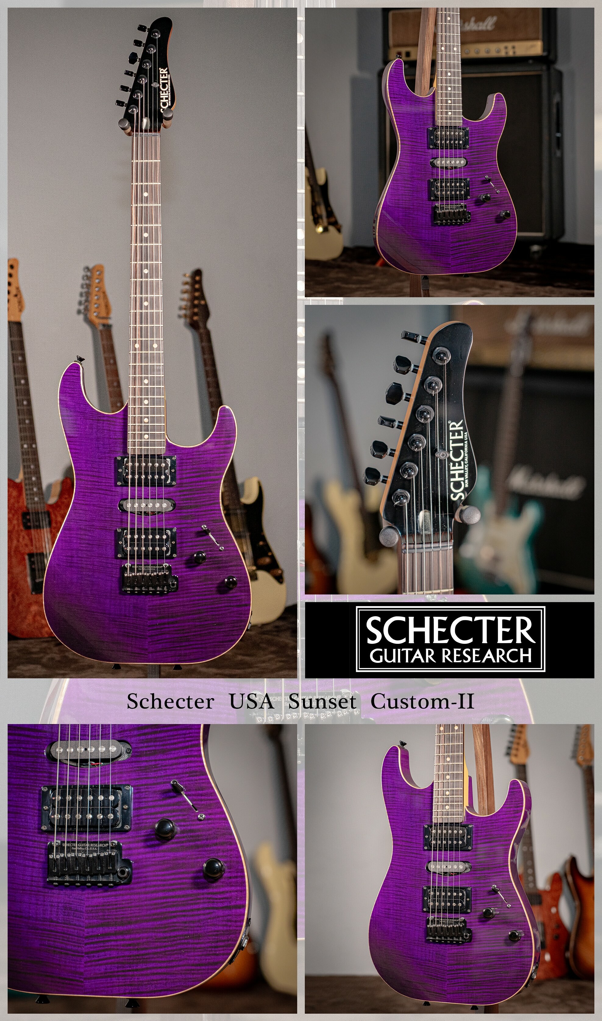 Schecter USA SUNSET Custom-II 電吉他電吉他