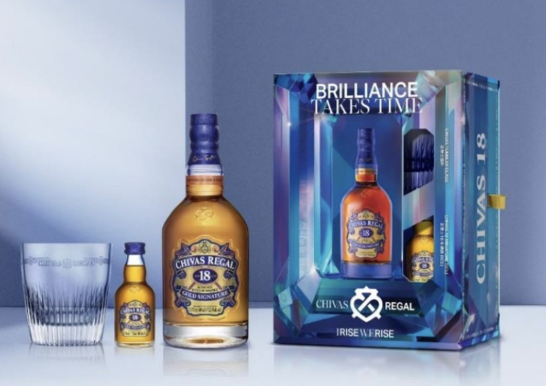 Chivas Regal XV 15 Years Old Gift Set with High Ball Gl