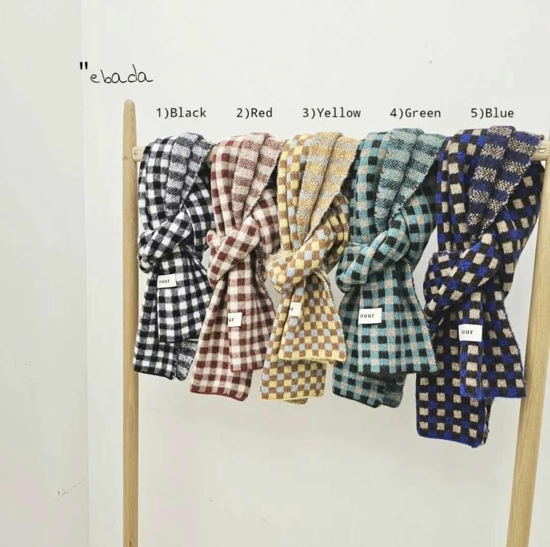 [ 韓國直送 ] S117 SMALL CHECK PATTERN SCARFS