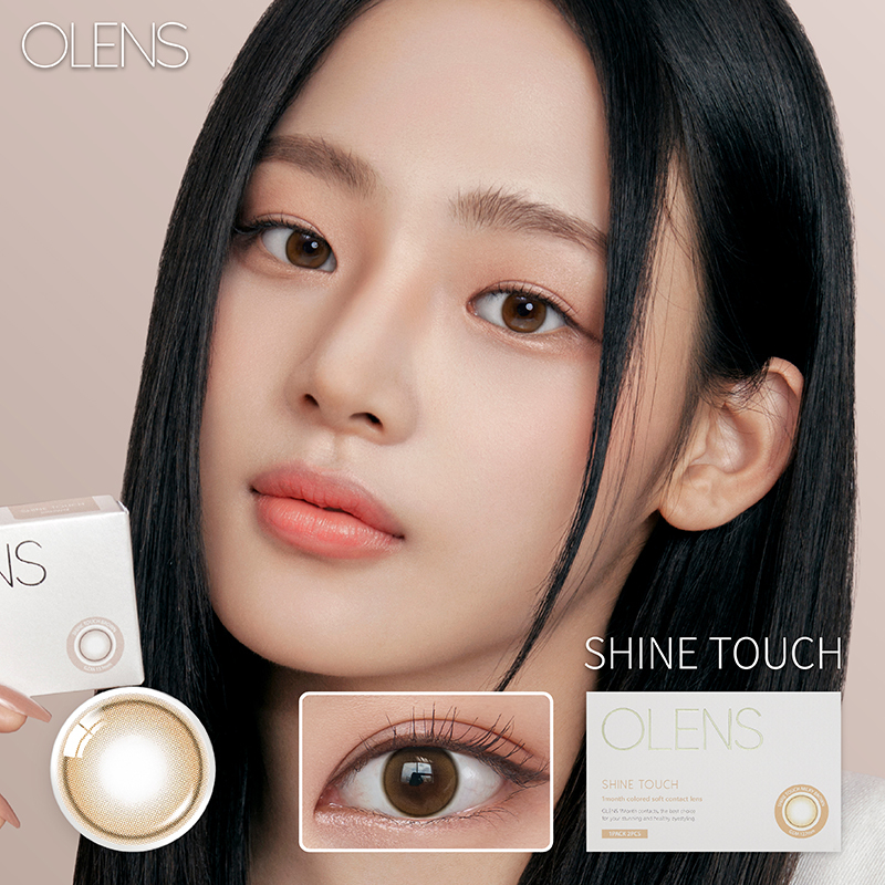 OLENS Shine Touch 1 Month Milky Brown 奶柔棕｜月拋彩妝矽水凝膠隱形眼鏡｜