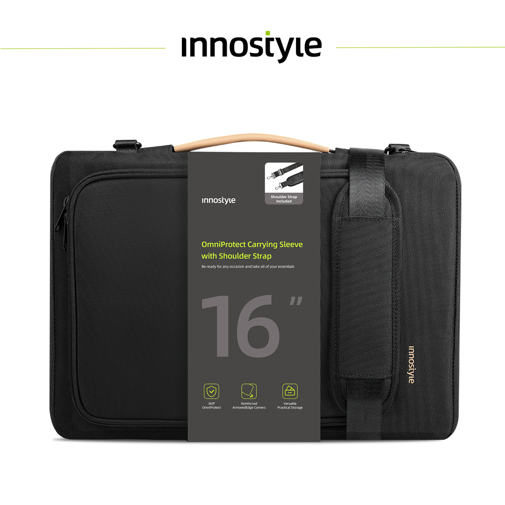 innostyle OmniProtect系列 16吋 筆電/平板/電腦 手提/側背包 專利緩衝 黑色