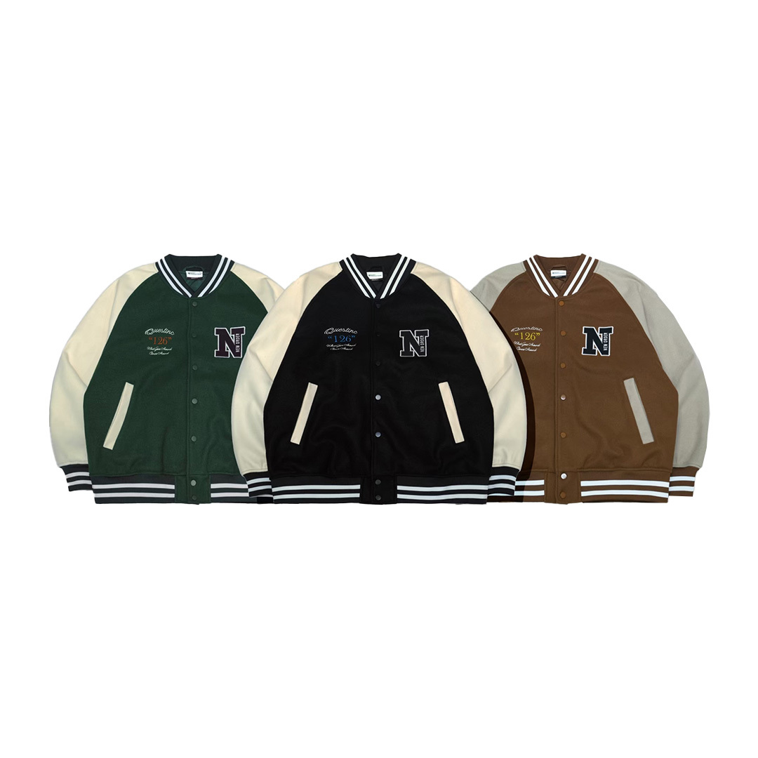 QUEST - NEW ORDER JACKET 仿羊毛 棒球外套