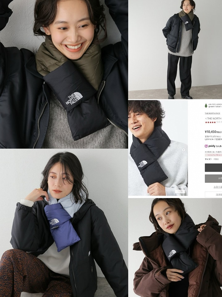 The North Face 填充棉圍巾S5667