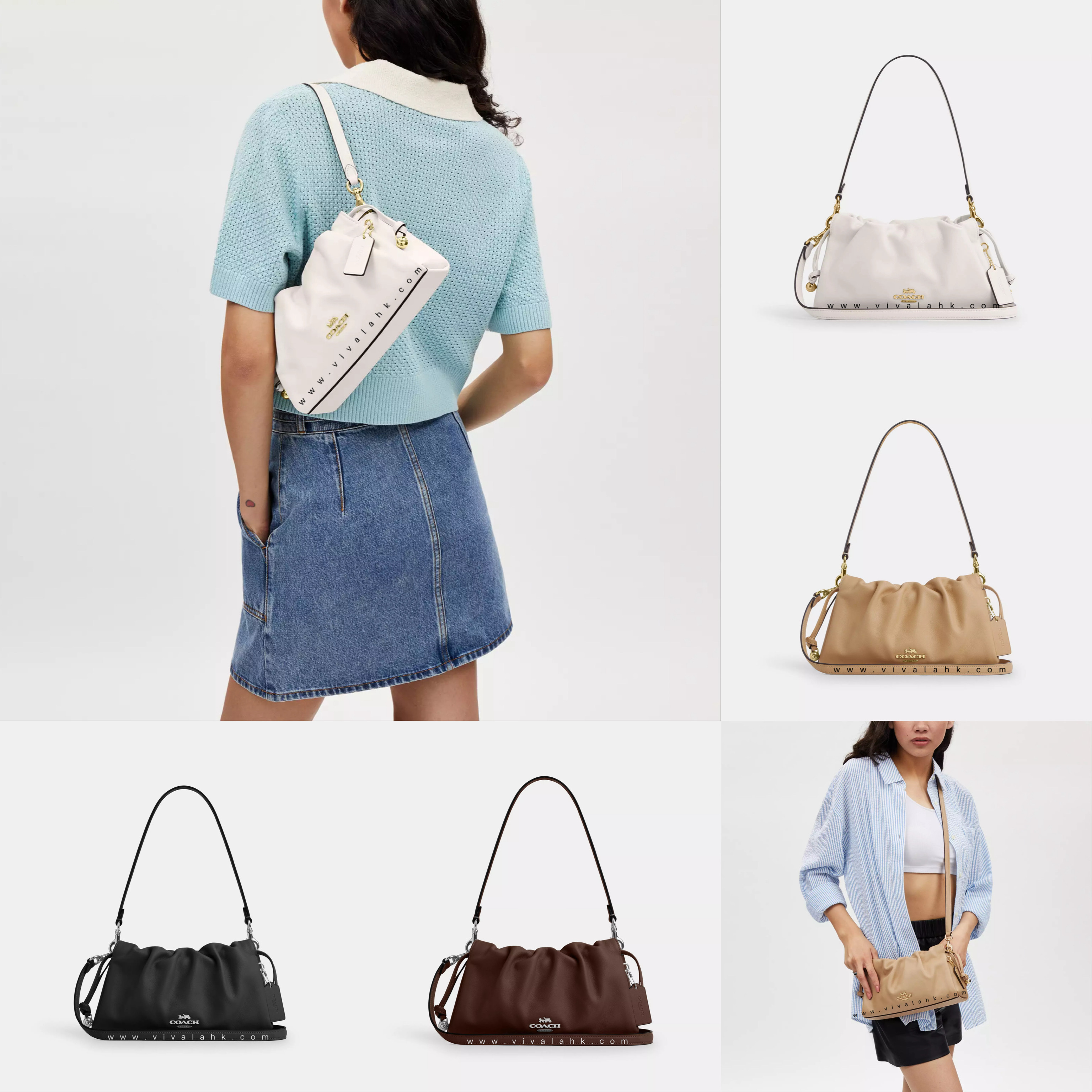 Coach - Faye Shoulder Bag With Ruching (CV529)