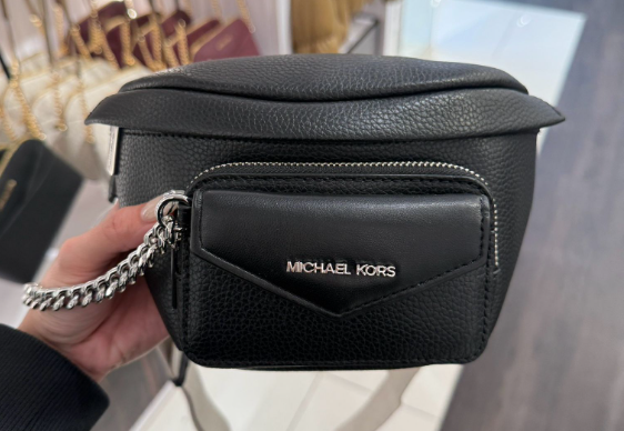 MICHAEL KORS LEATHER WAITSPACK WITH WORDS LOGO