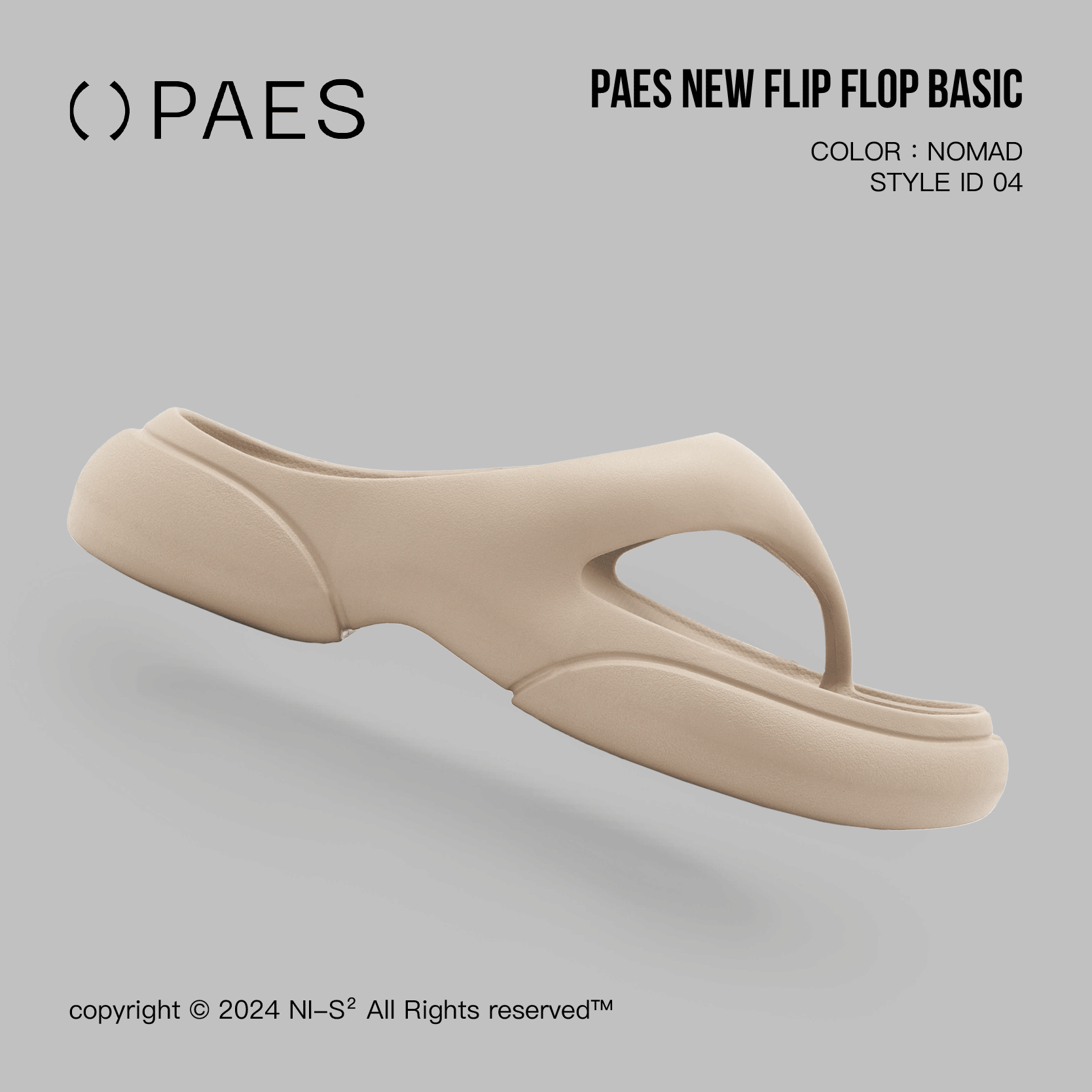 PAES NEW FLIP FLOP BASIC 奶茶色