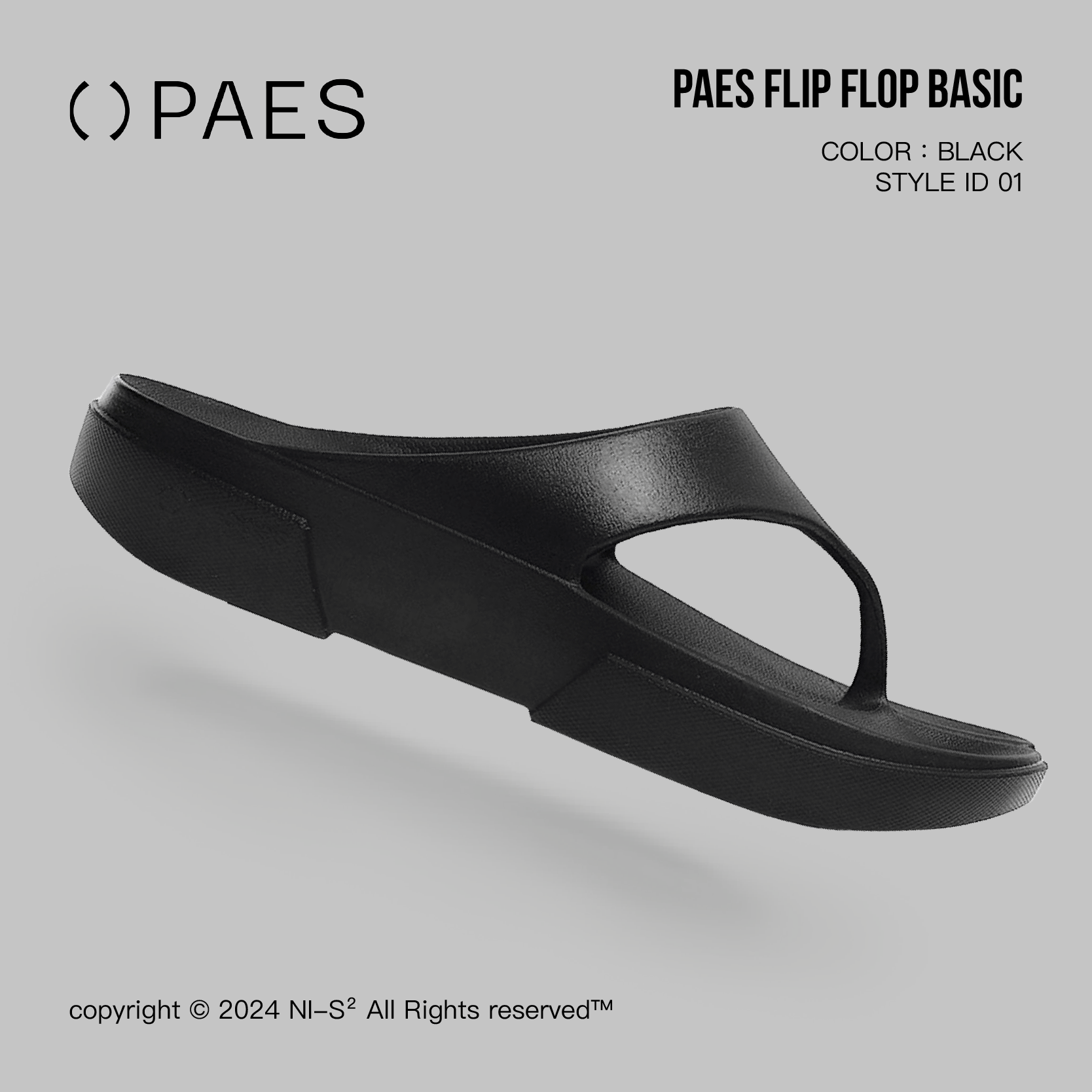PAES FLIP FLOP BASIC 全黑