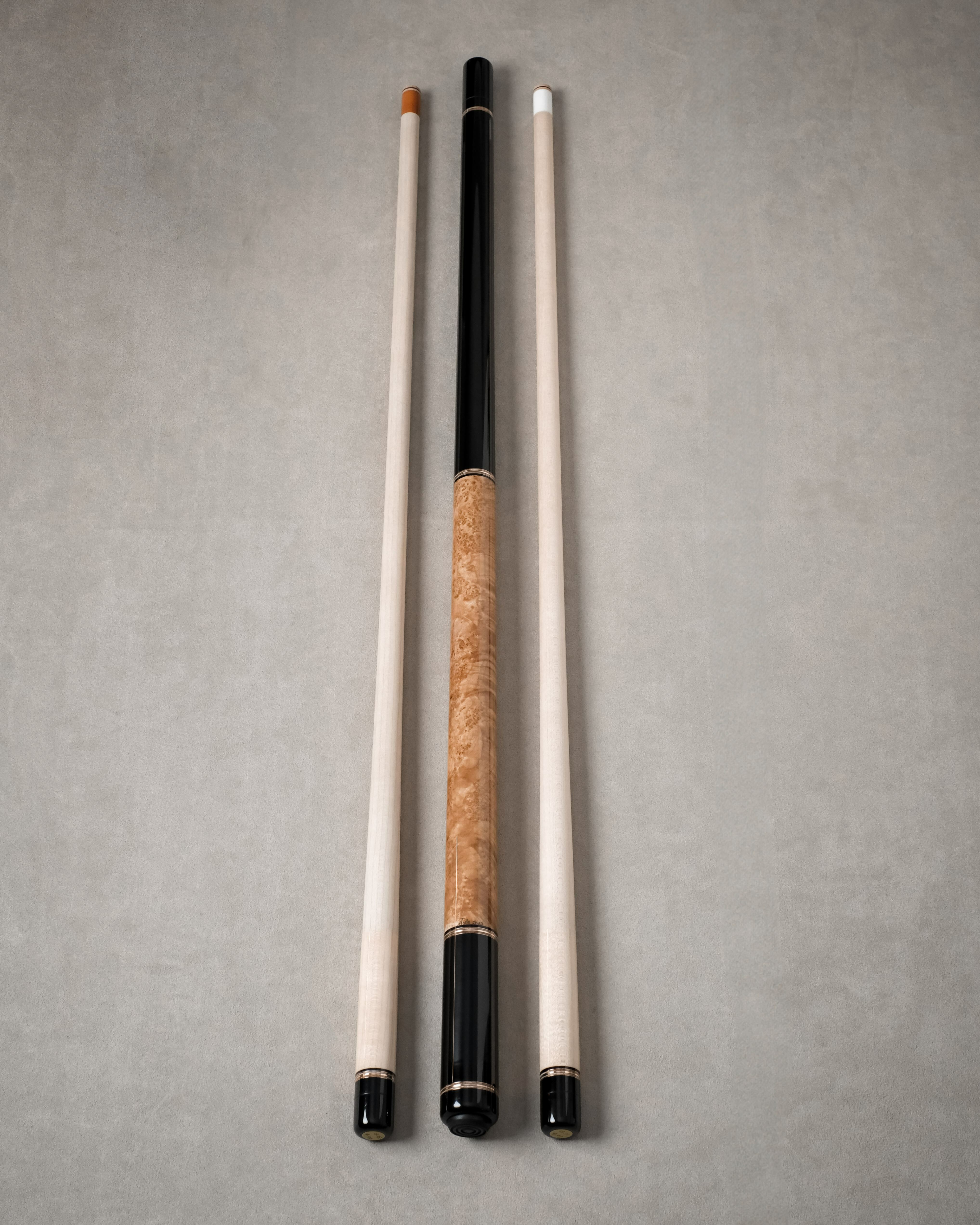 Aaron Astle Ebony/Burl Wrapless | TS Billiards
