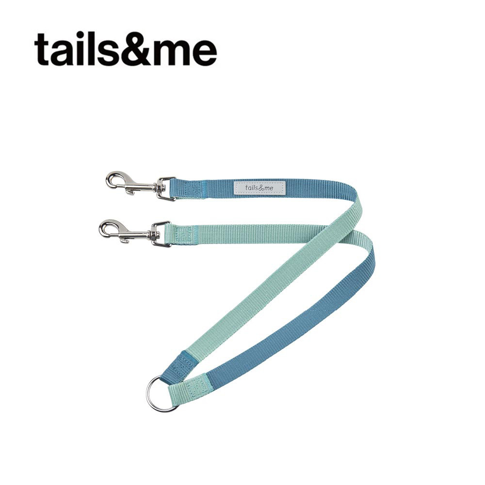 tails&me 尾巴與我｜經典尼龍帶系列 雙色一對二牽繩 (多款組色)
