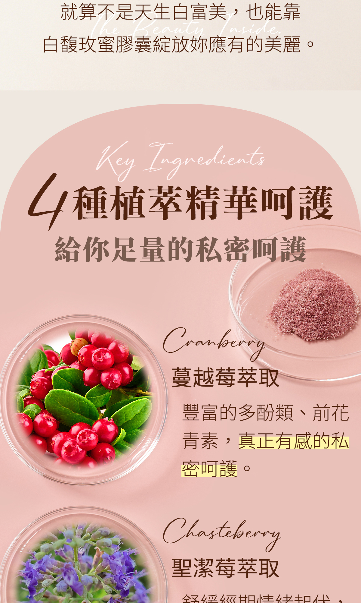 Cranberry Roses Probiotics Vitamin C Capsule