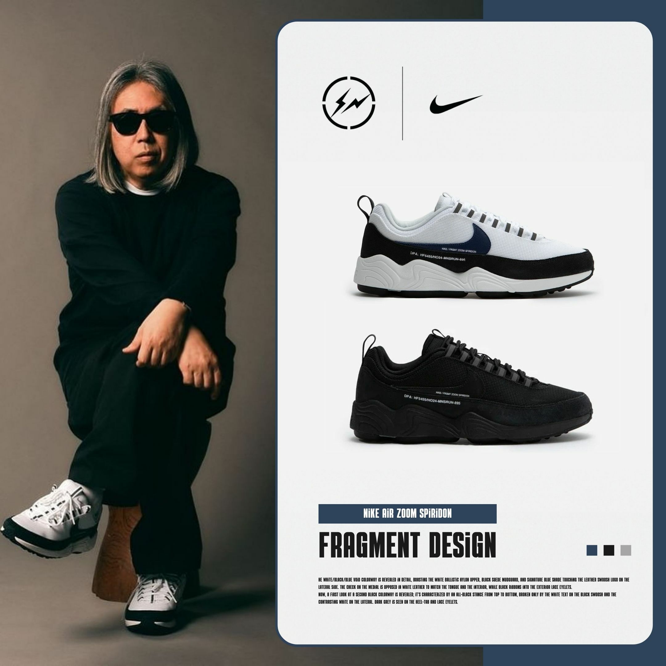 NICEDAY 代購 Fragment Design x Nike Air Zoom Spiridon 聯名款