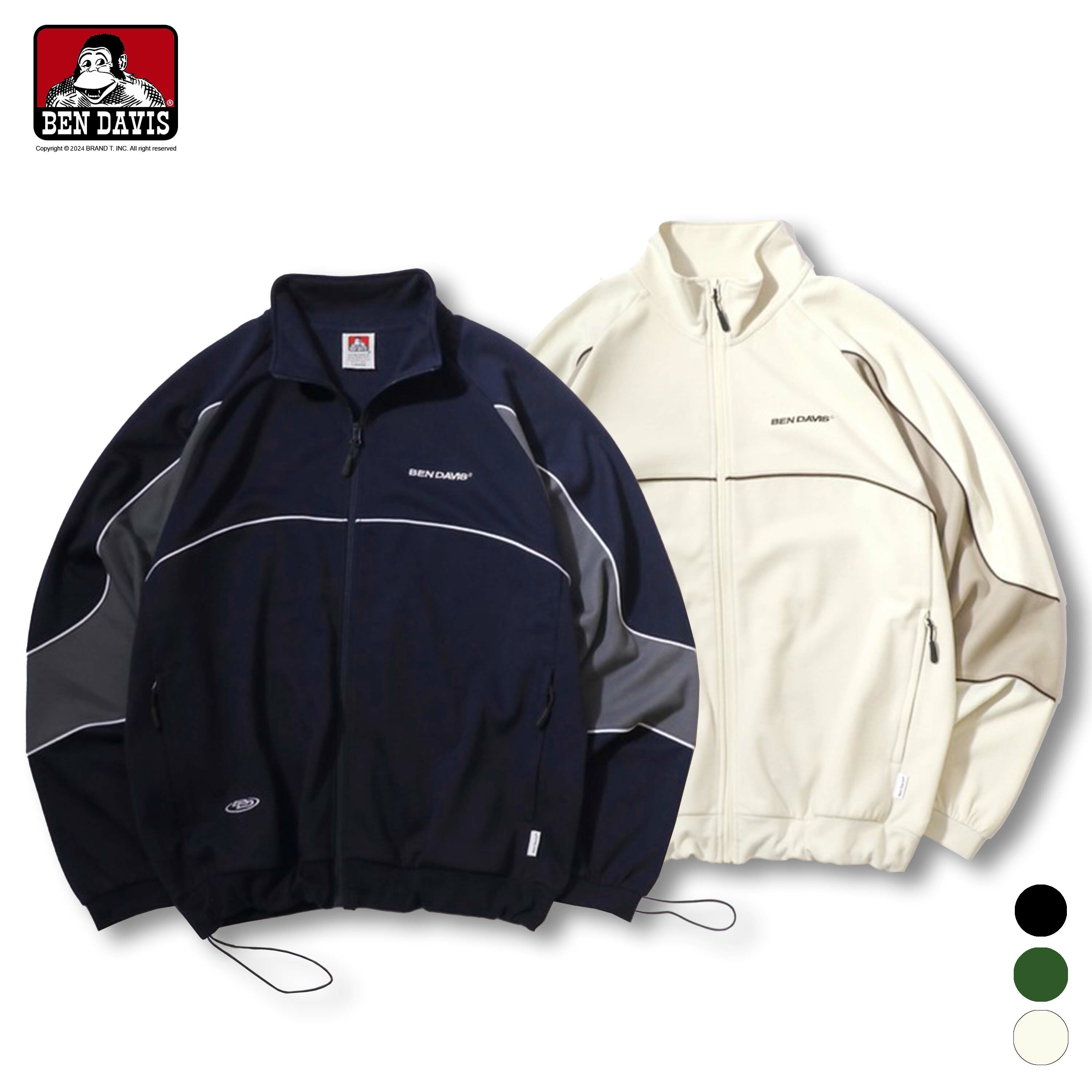 【BEN DAVIS】NICE PANELLED TRACK JACKET 拼接 縮口 刺繡 LOGO 無肩線