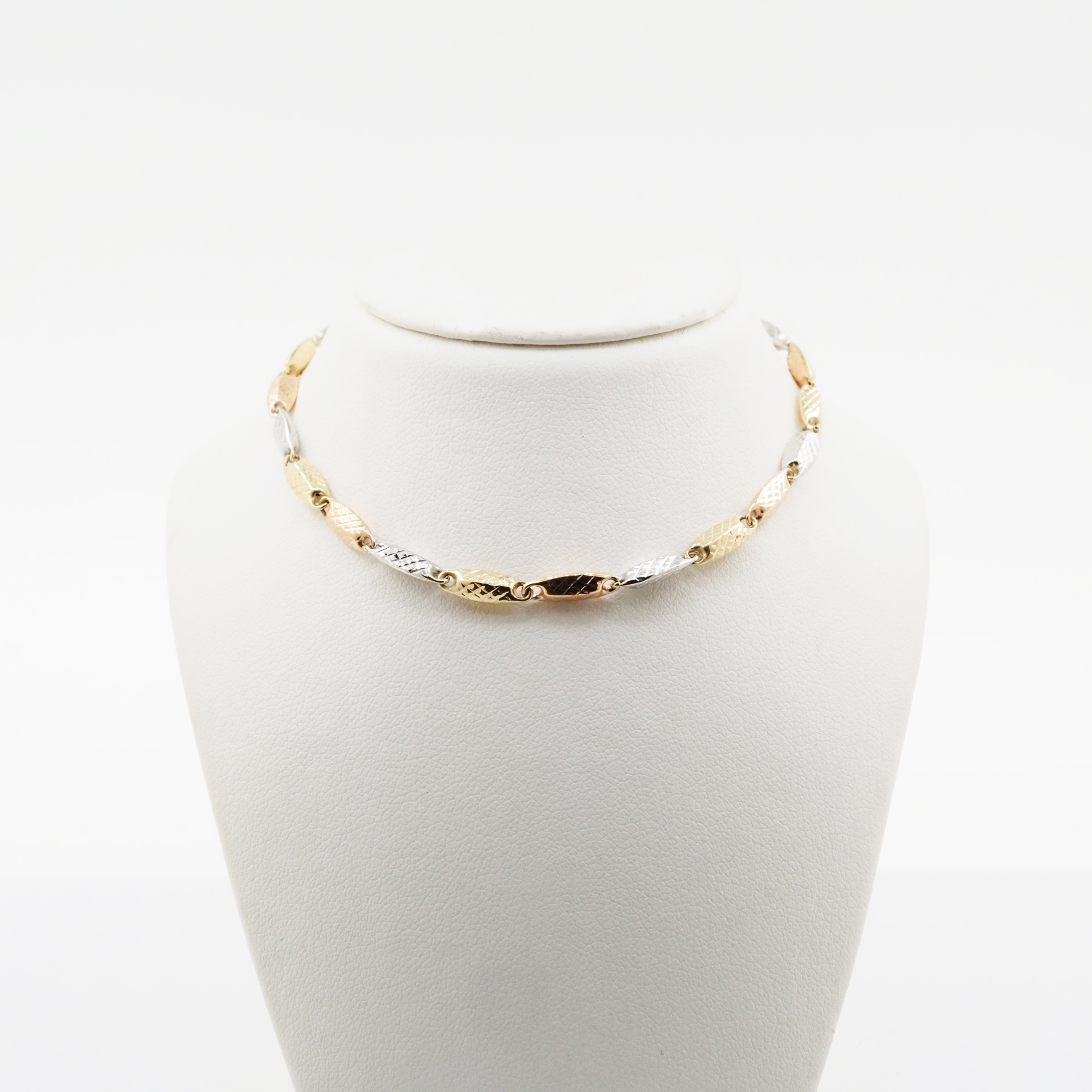 Tri-Color Razo Chain Necklace