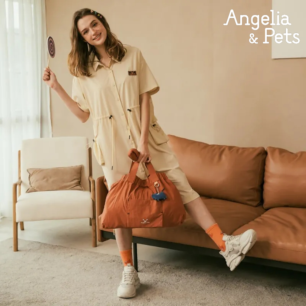 【Angelia & Pets】工裝抽繩洋裝-淺卡其/黑