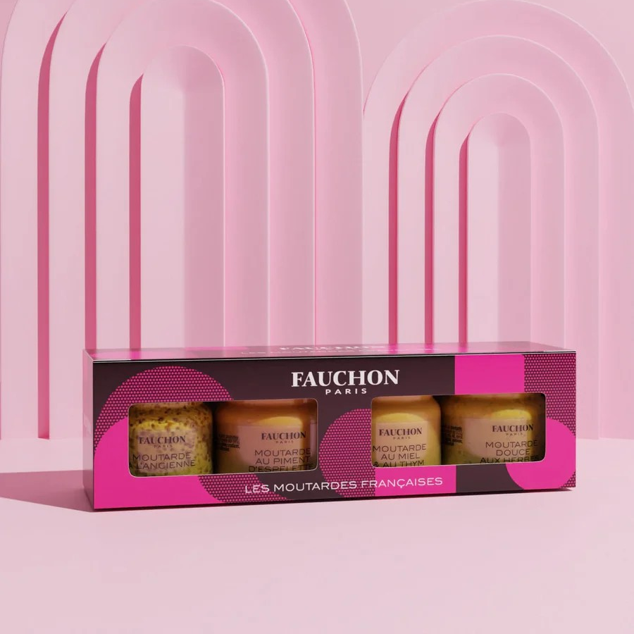 1FC1208-039 FAUCHON 4 Mini Mustards Gift Set 4X 35g #10