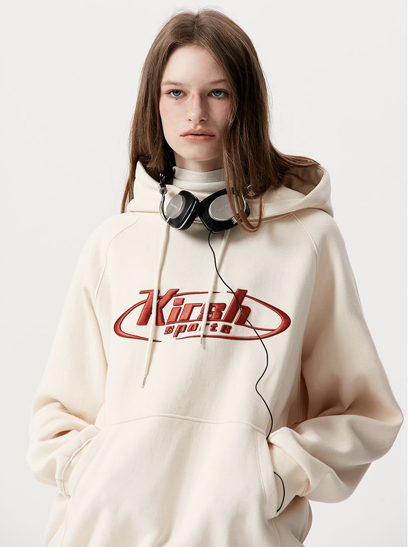 (現貨) kirsh - sports circle logo hoodie (ivory)