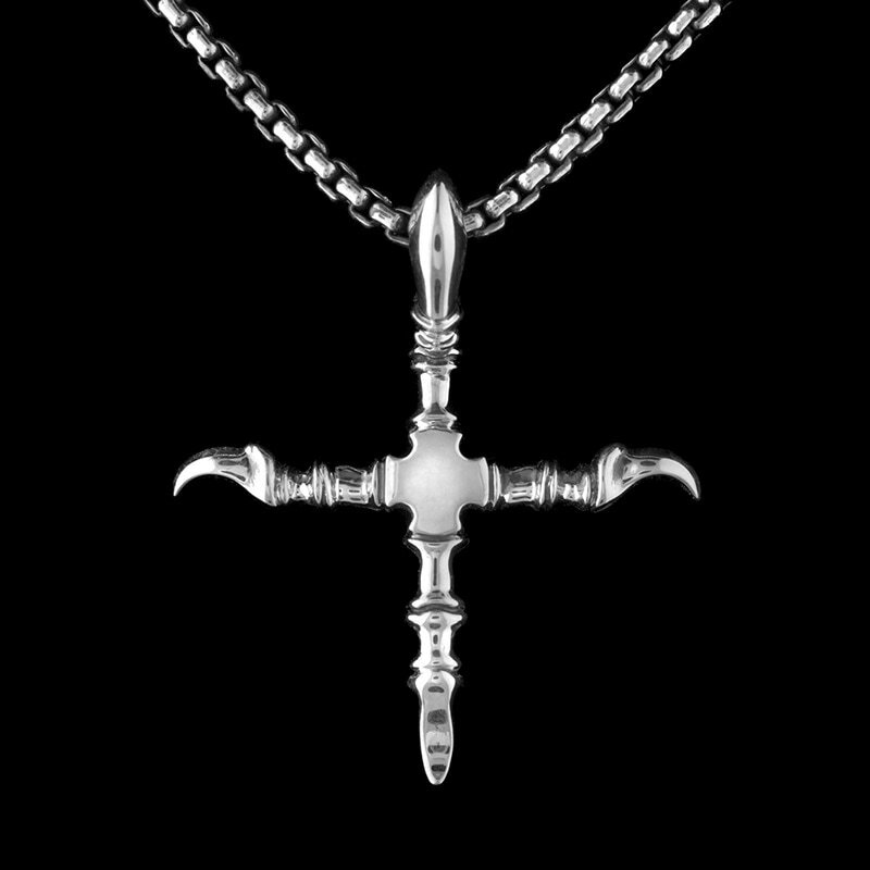 Crescent Cross Pendant*