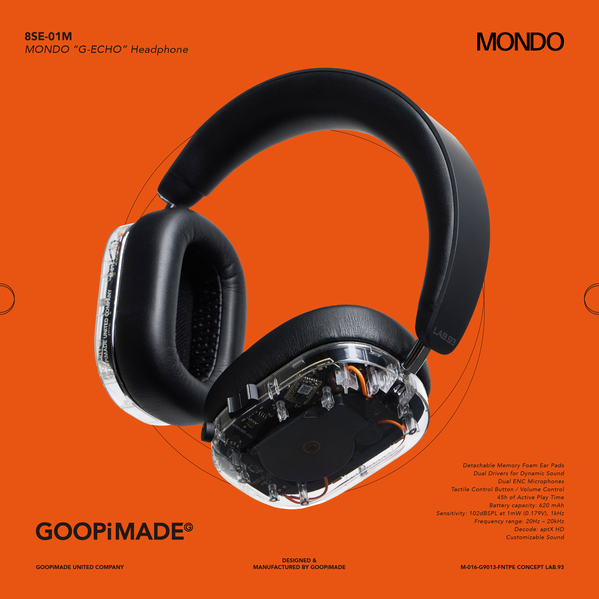 “8SE-01M” MONDO “G-ECHO” Headphone