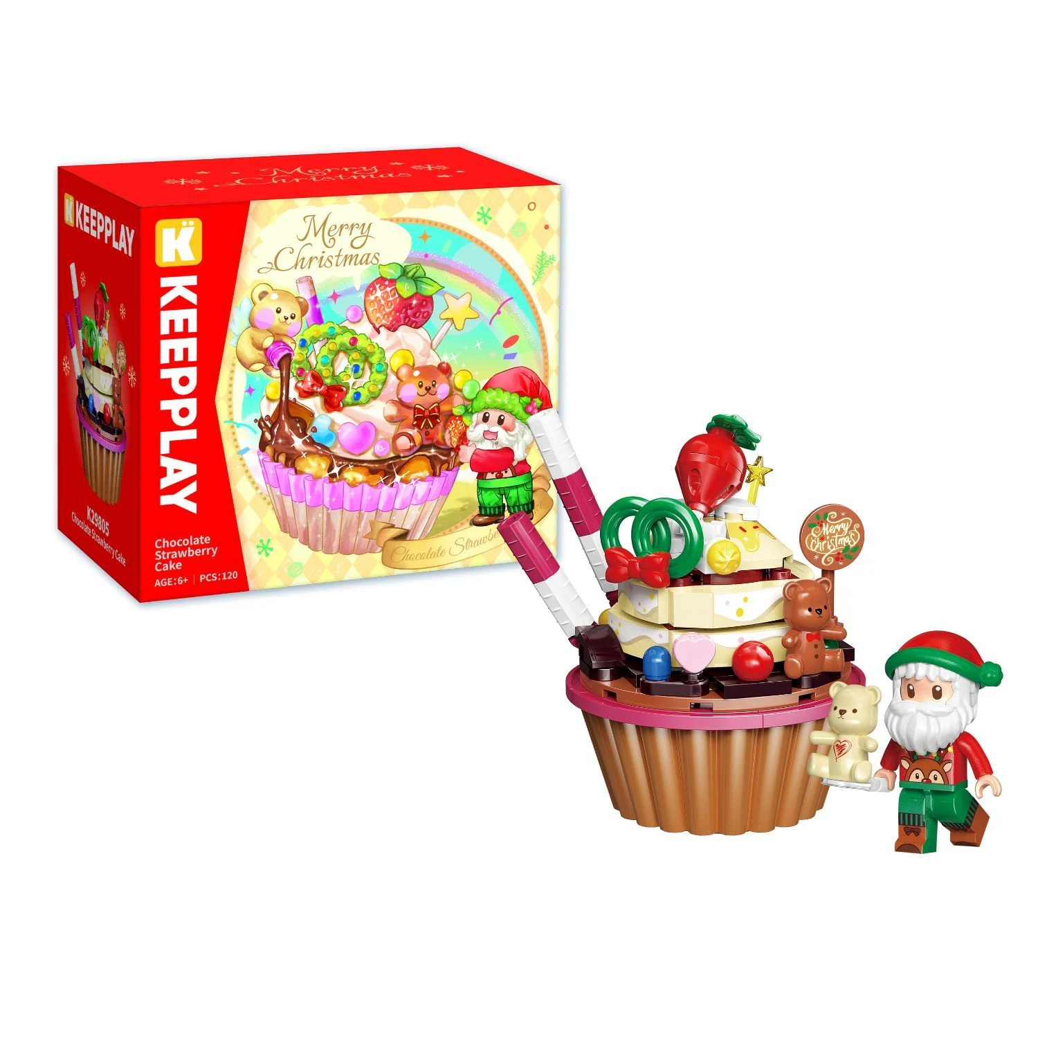 Qman 啟蒙積木 》 KEEPPLAY 2024聖誕系列 草莓塔