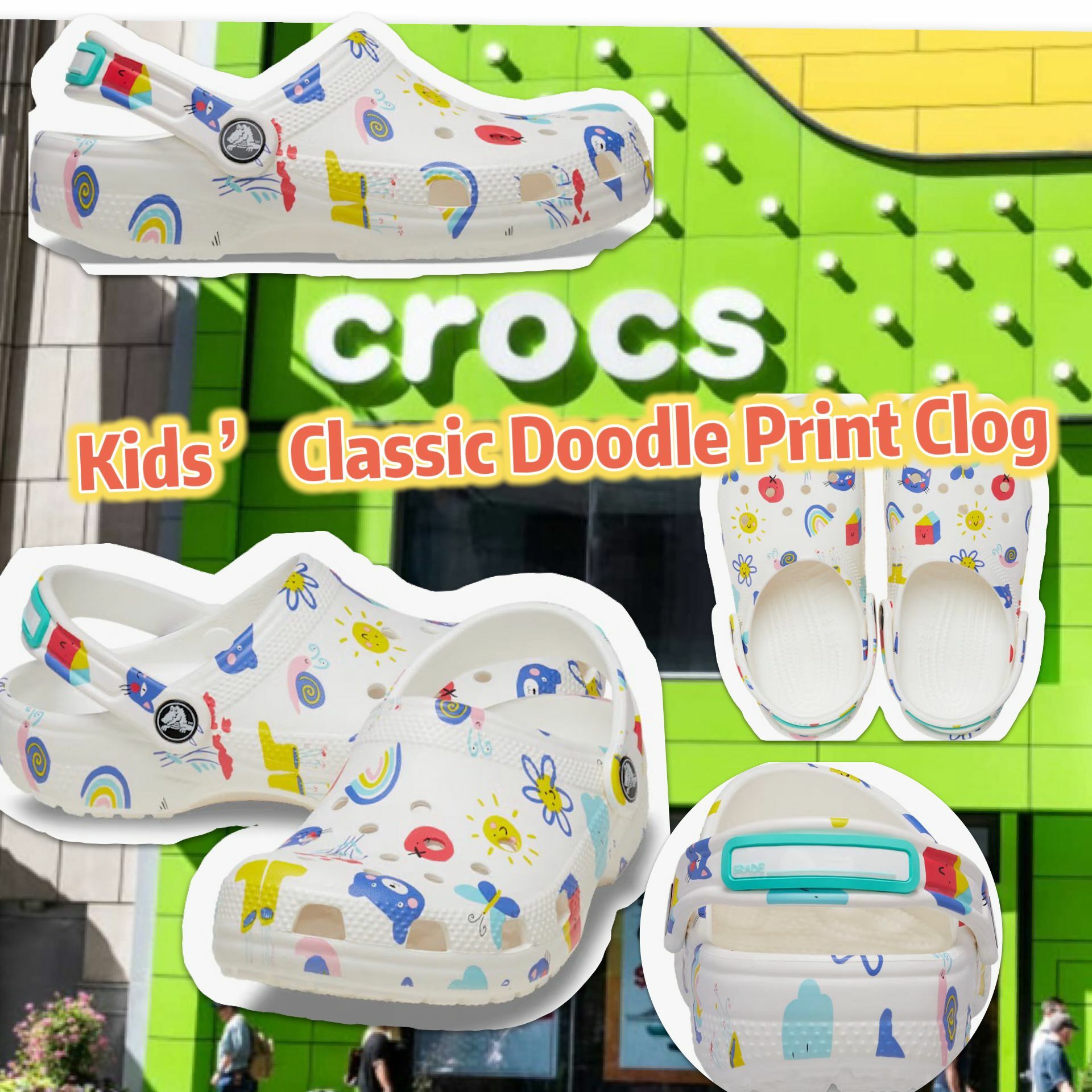 【預購】CROCS Classic Doodle G121112 童裝洞洞鞋