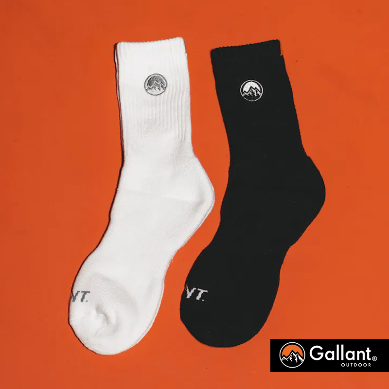 Gallant Outdoor® Polygiene® Crew Socks 高筒襪-黑、白兩雙入｜彈藥庫