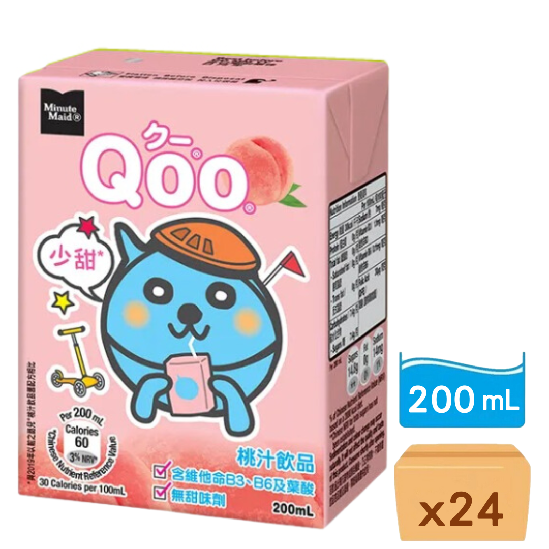 酷兒Qoo-桃汁 200ml x 24包