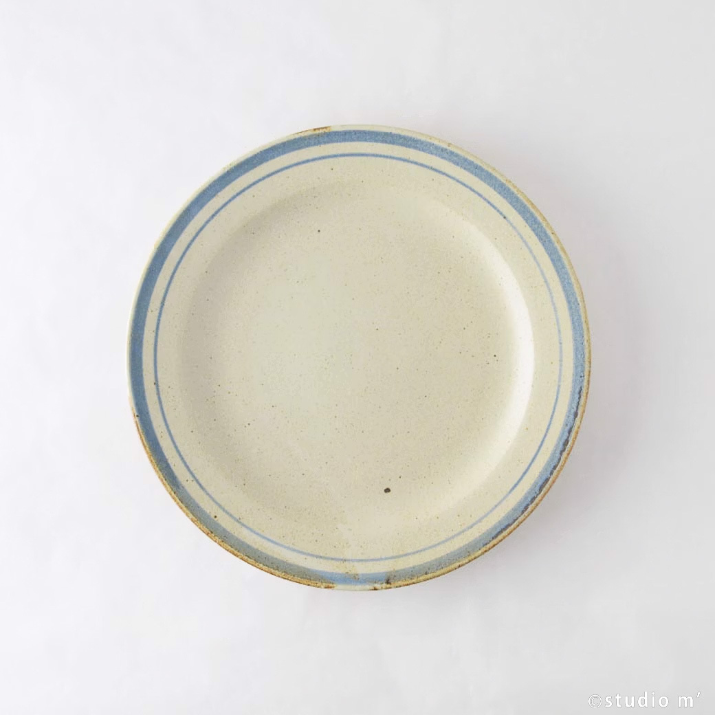 studio m' Rivage 22cm圓碟 | moli store 日本陶瓷碗具