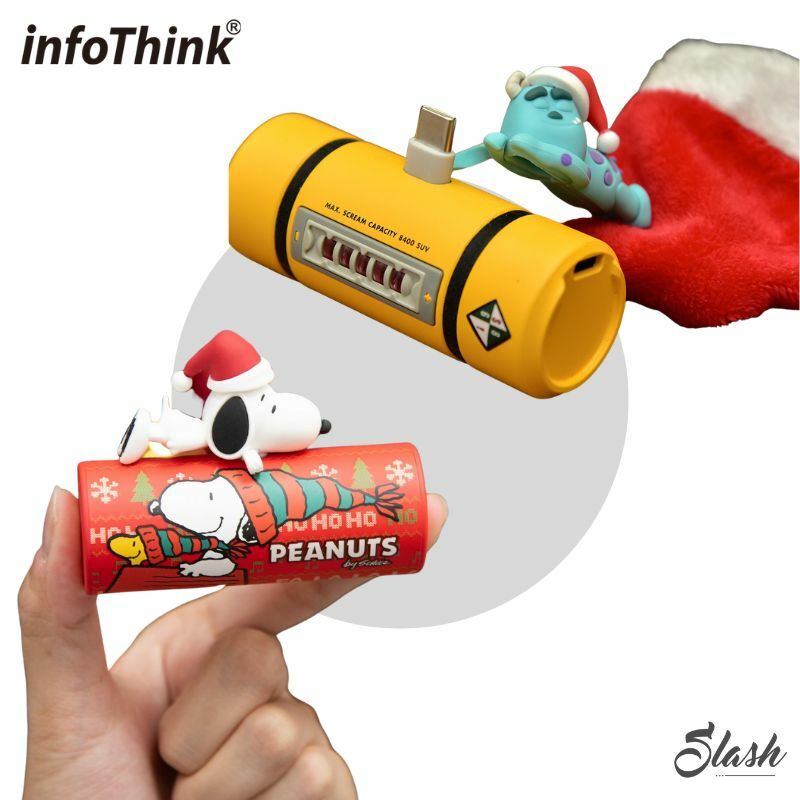 台灣 InfoThink 口袋充電器 聖誕版|史努比|Snoopy|毛怪
