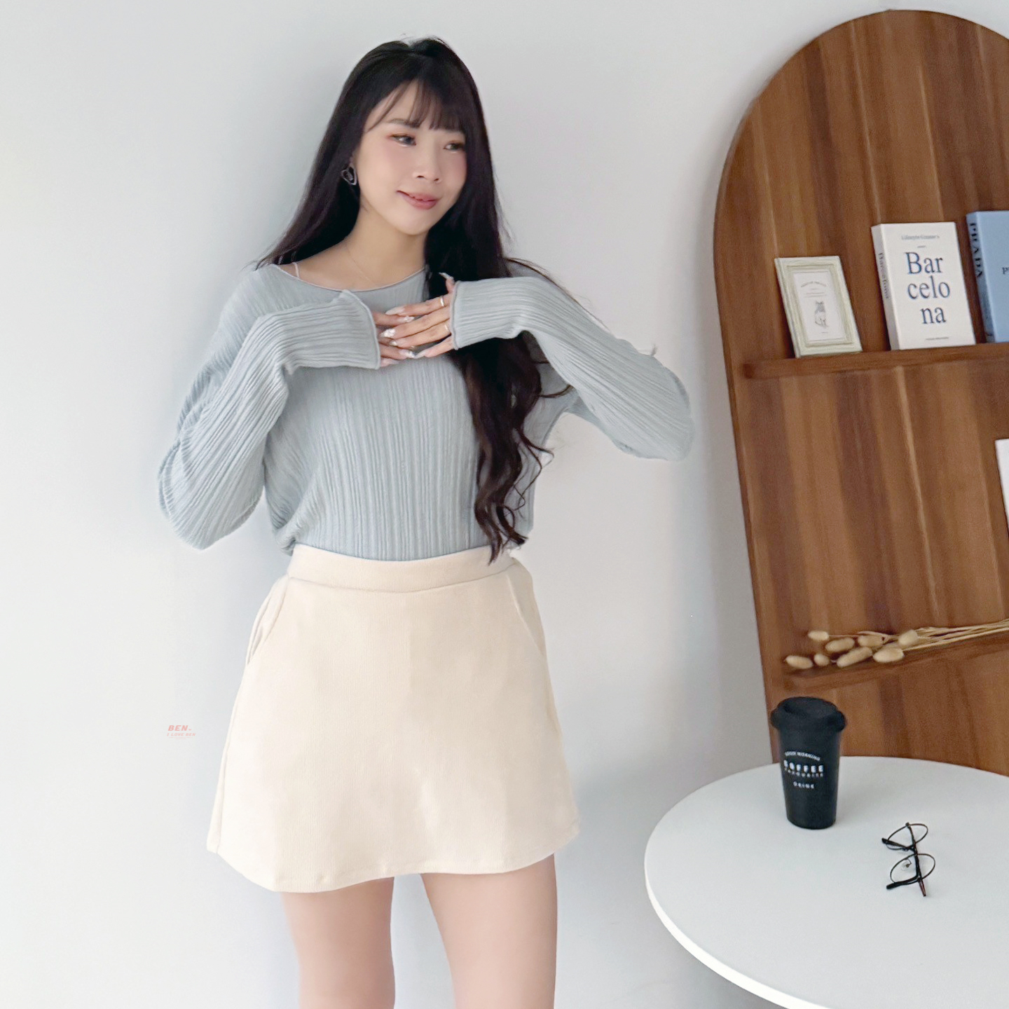 神好穿♡ 燈芯絨魔術短褲裙 BEN BEN【SN-12377】