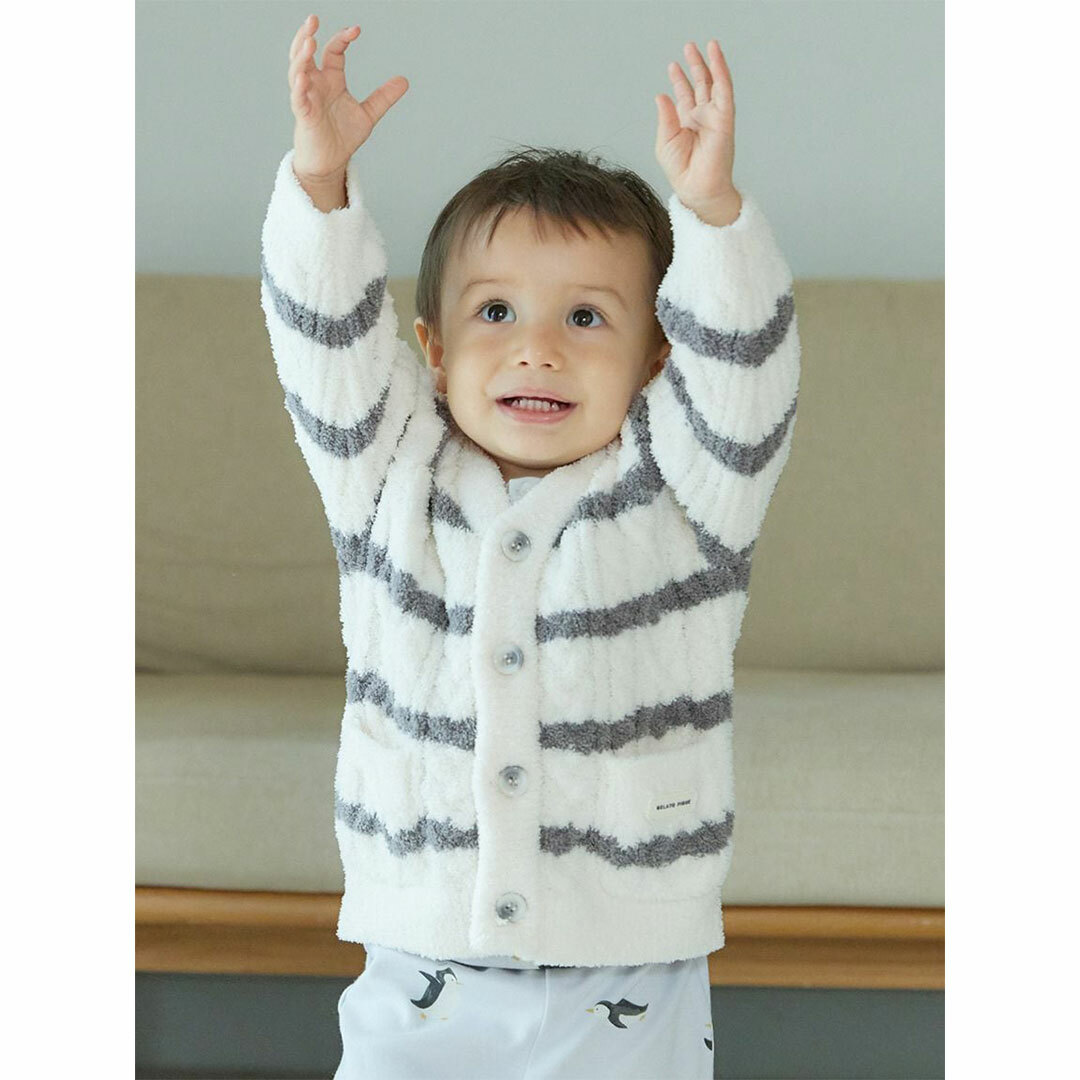 【gelato pique】【BABY】Baby Moco 橫間開襟衫 PBNT245416