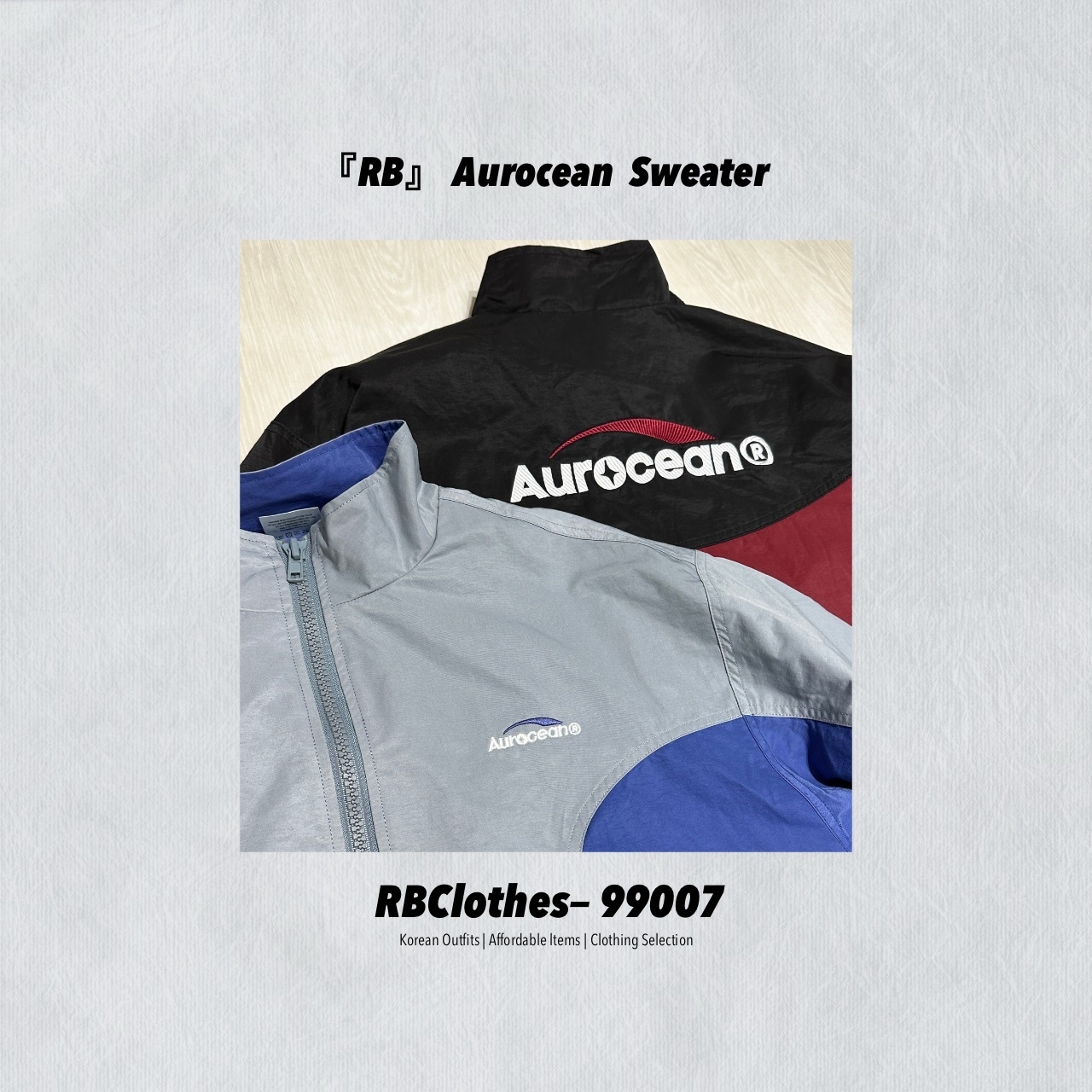 『RB』 Aurocean 拼接質感刺繡翻領外套