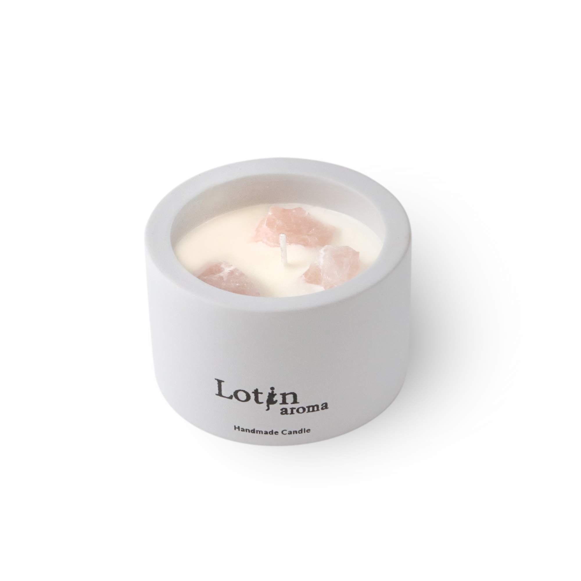 【Lotin】尋蹤 雪境手工香氛蠟燭 [粉水晶]