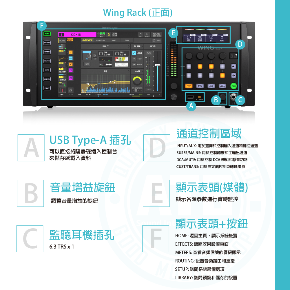 Behringer / Wing系列 數位混音器(Wing Compact / Wing Rack) (舞台式