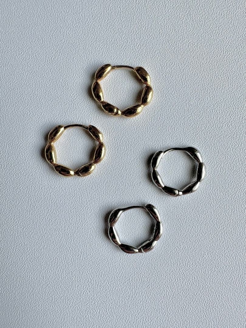 S925 cloud hoop pierce | none tw