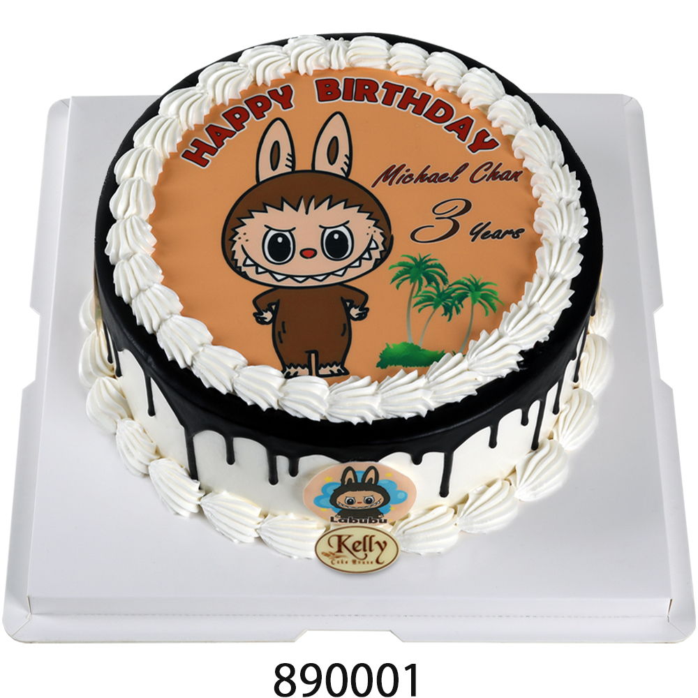 Labubu Edible Image Cake