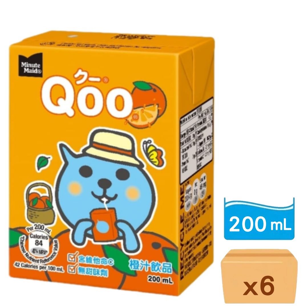 酷兒Qoo-橙汁 200ml x 6包