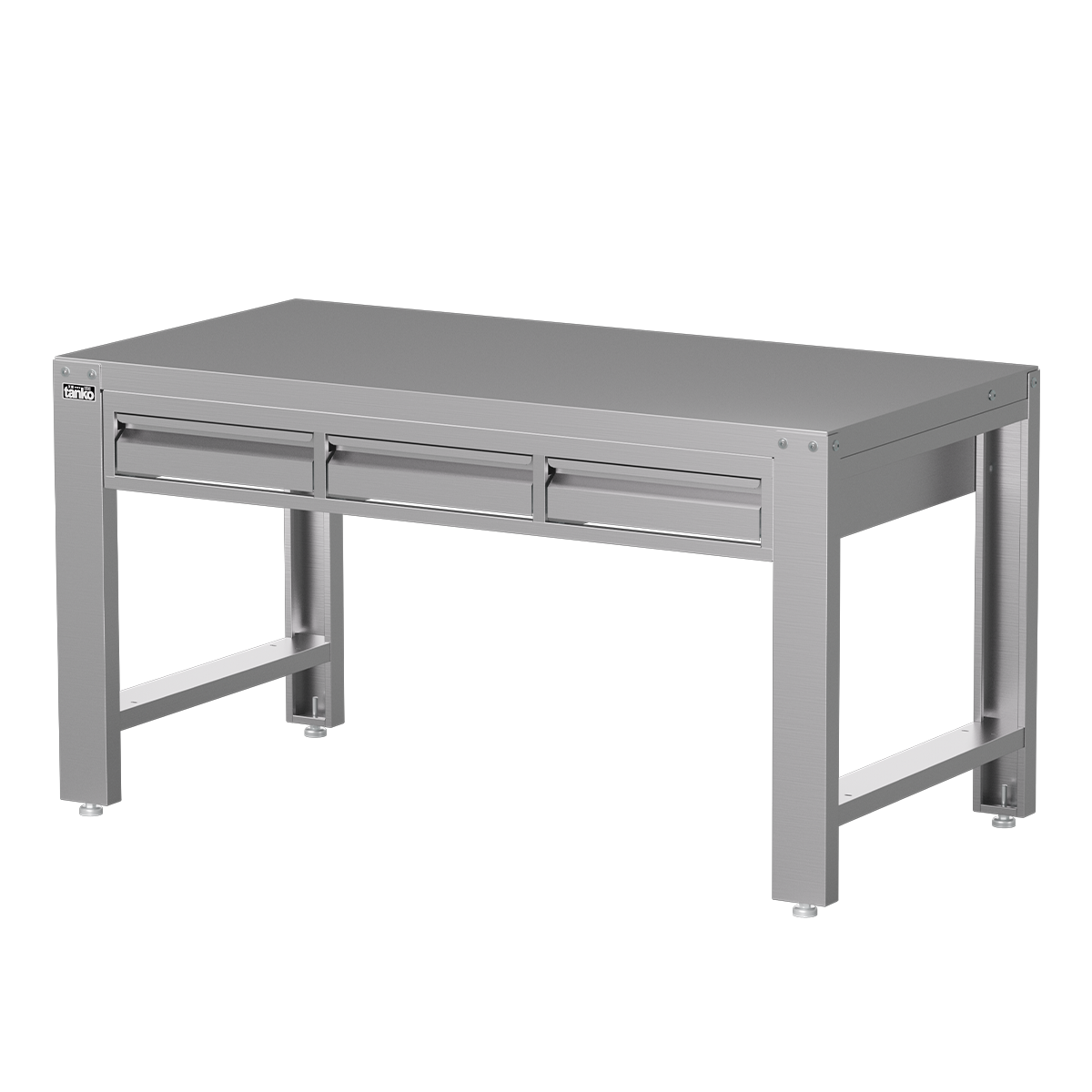 臺灣製造-天鋼 不銹鋼工作桌 WDT-5203S 抽屜款 寬1521mm 304不銹鋼桌面書桌 耐熱防水抗腐