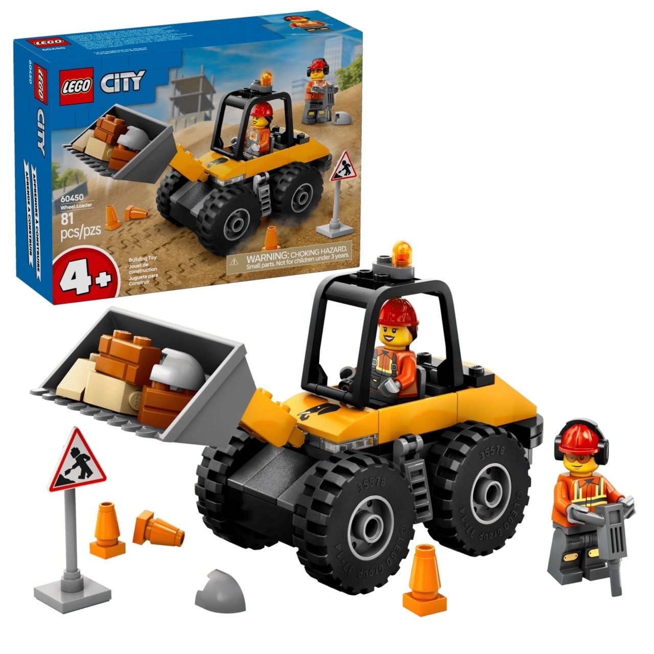 LEGO 60450 黃色工程輪式裝載機 LEGO® City系列