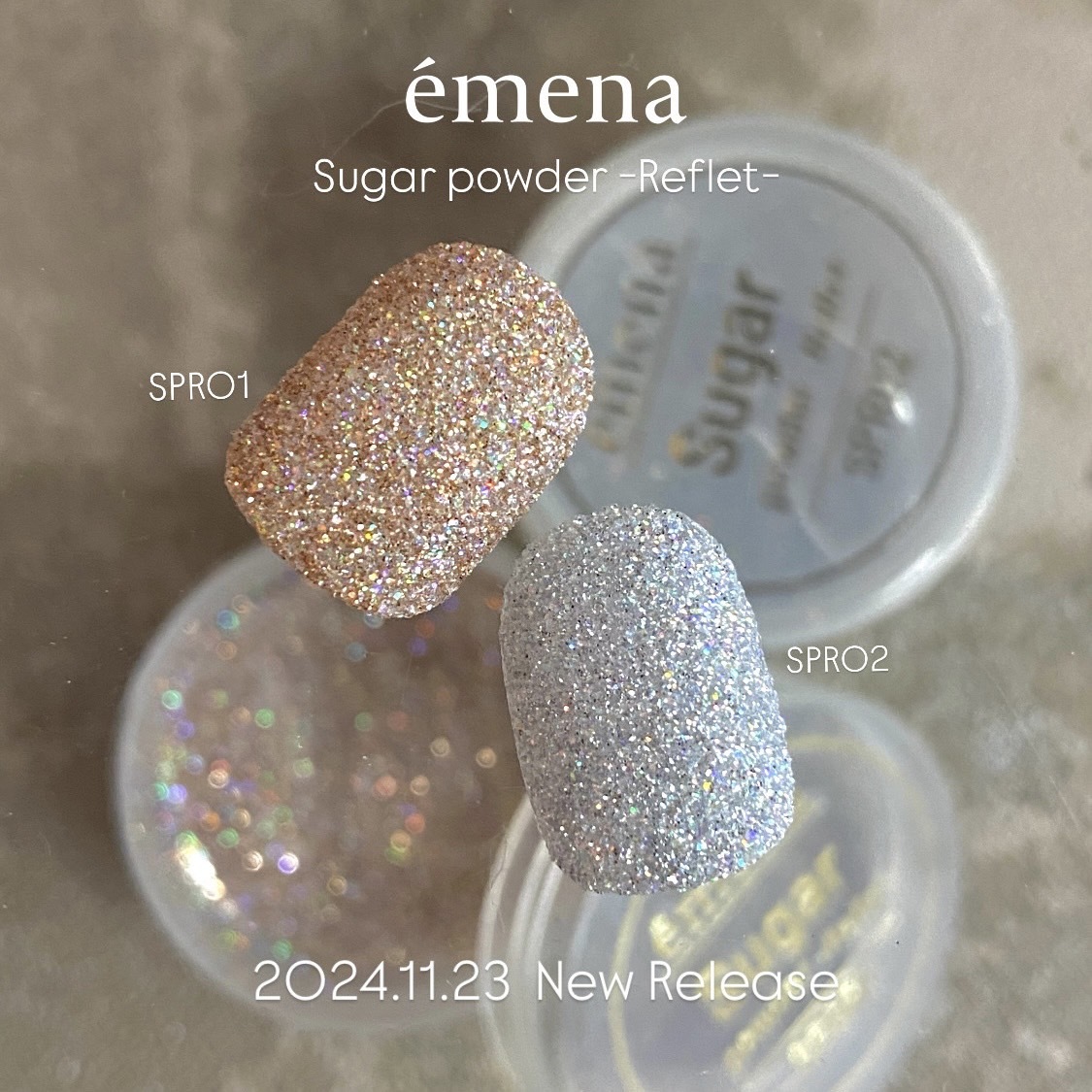 émena Sugar powder 閃光砂糖粉 幻彩銀色/幻彩粉色 2色選擇 (2g x1)