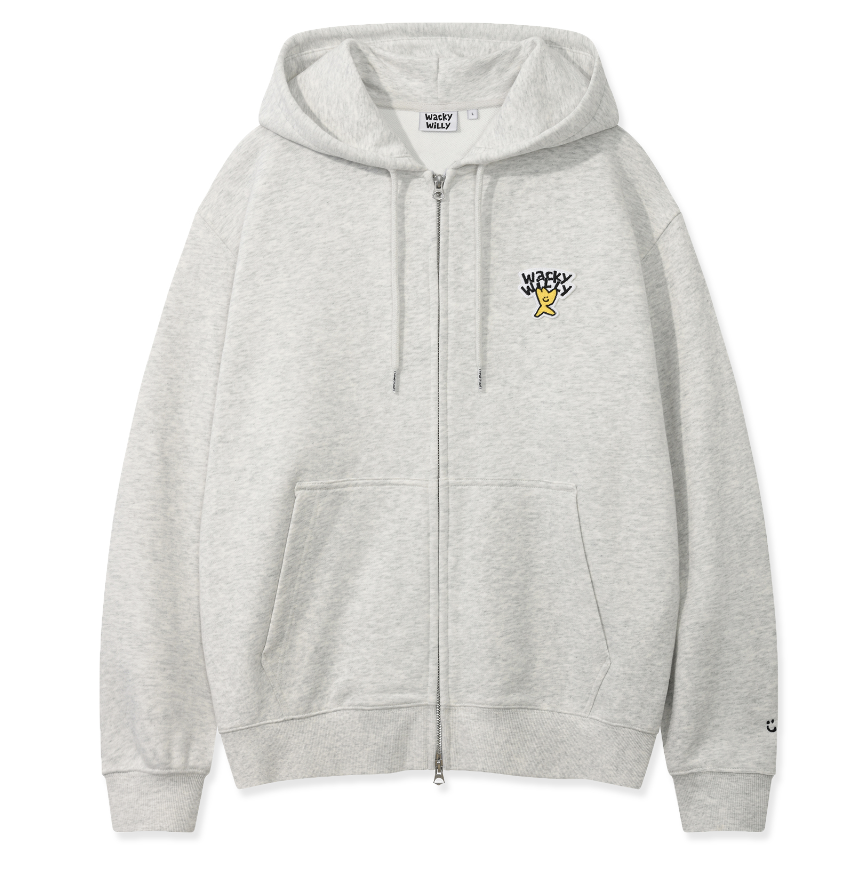 Wacky Willy Basic Logo Hoodie - Light Gray