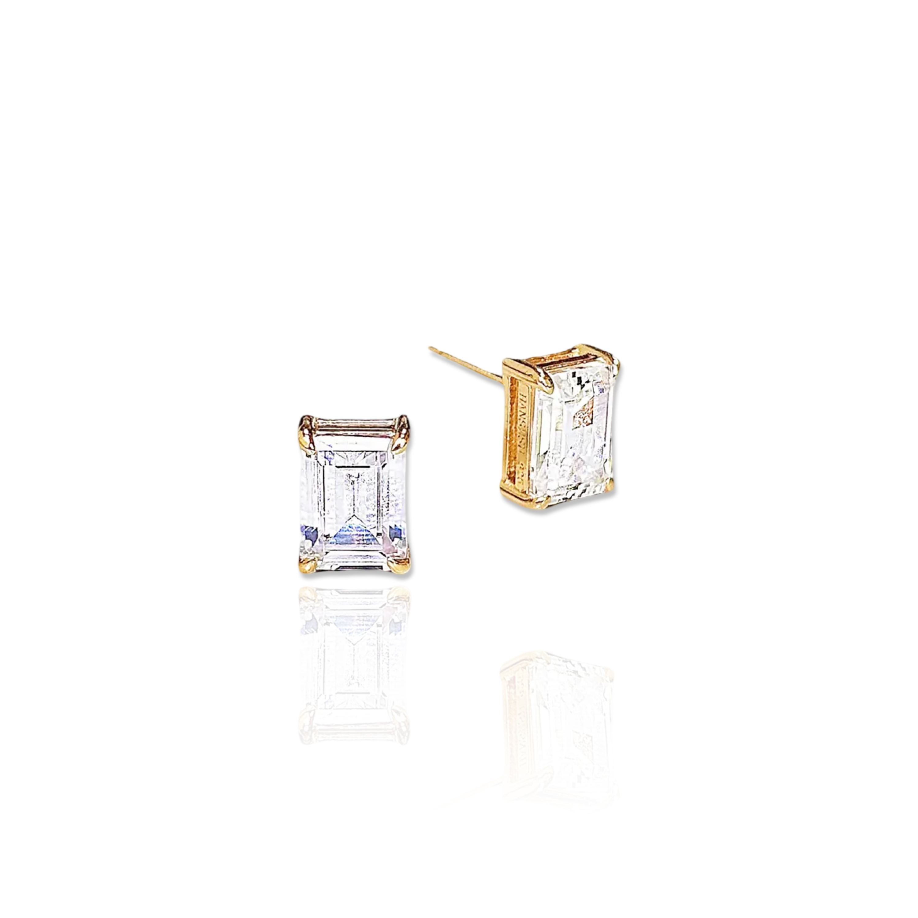 QUEEN Piercing · Clip-On Earrings ⎹ 長方鑽 0.8cm