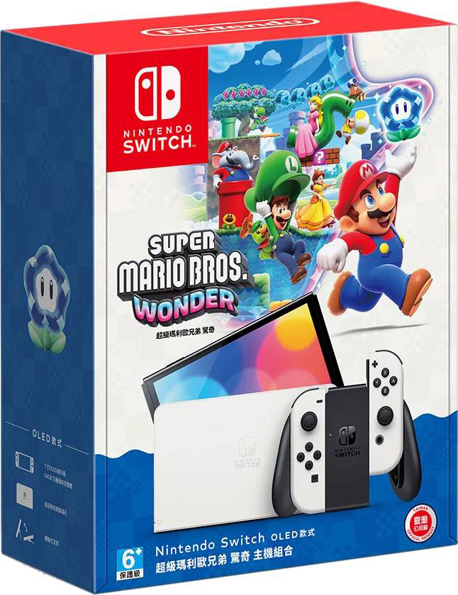 NS Nintendo Switch OLED 款式台灣專用機《超級瑪利歐兄弟 驚奇》同梱組