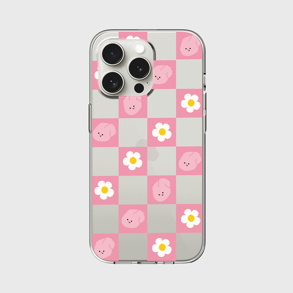 THE NINE MALL - checkerboard daisy windy JELLY CASE